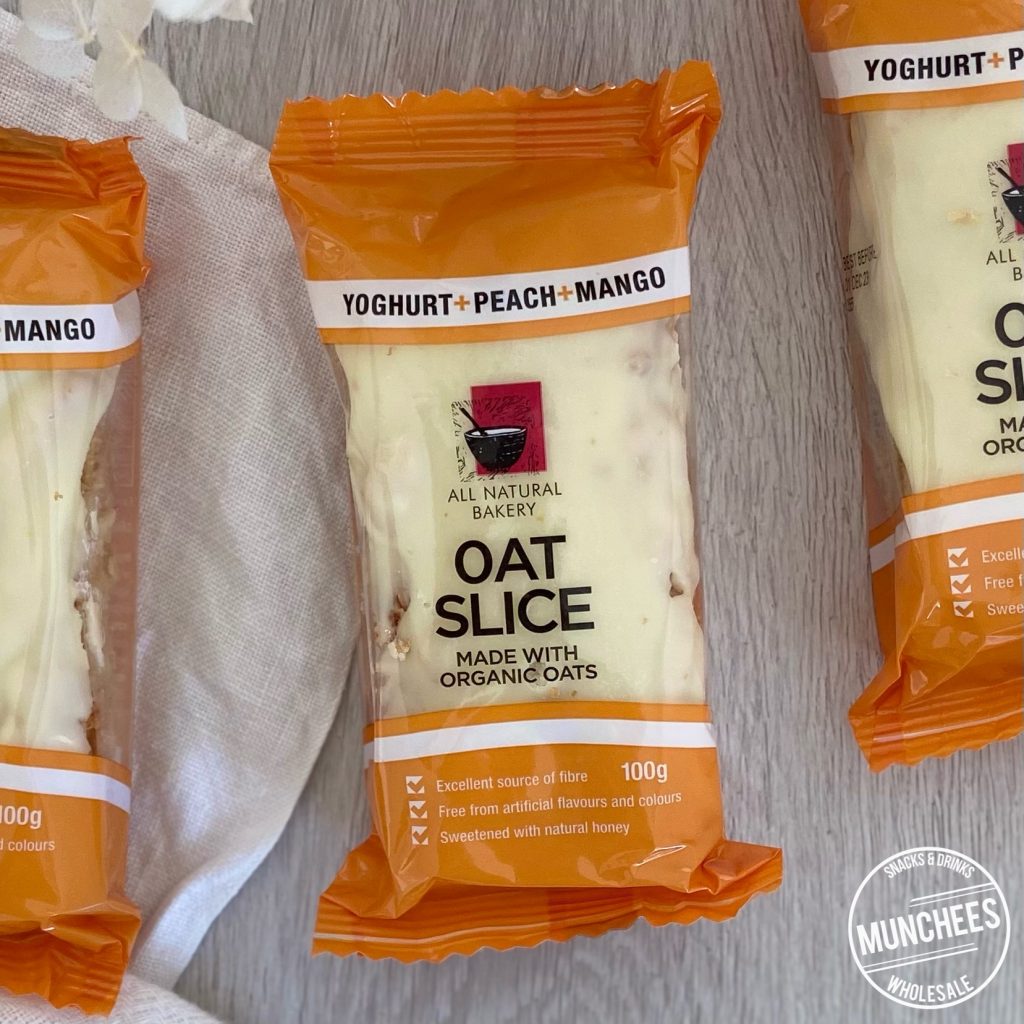 All Natural Bakery Yoghurt, Peach & Mango Oat Slice 100g - Munchees ...